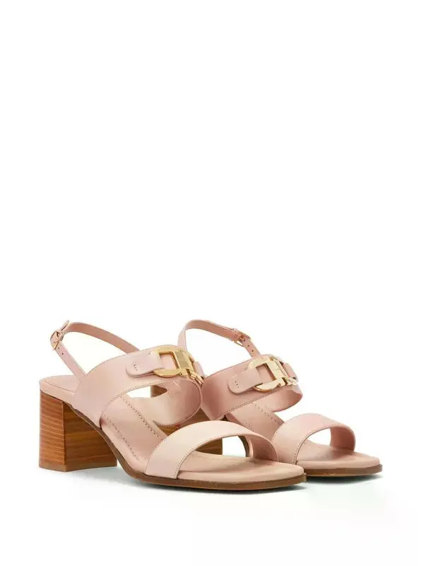 FERRAGAMO Gancini-buckle 55mm Leather Sandals