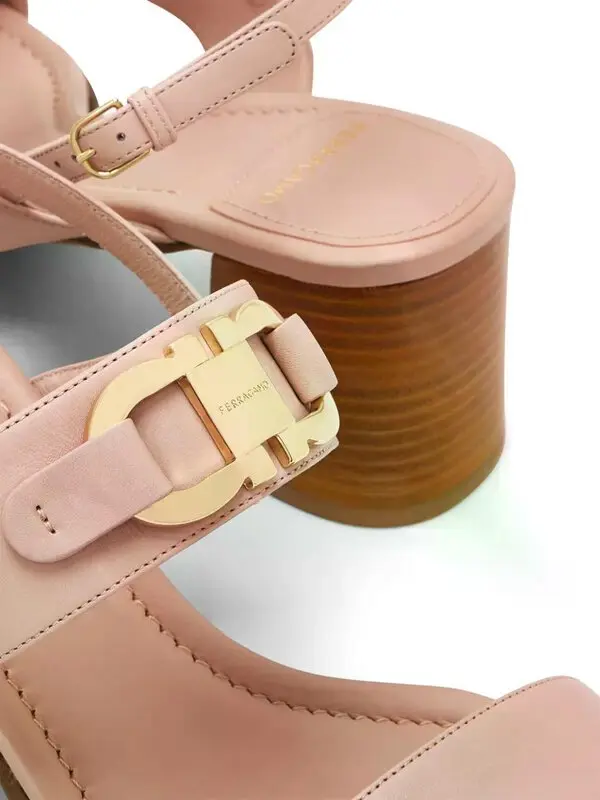 FERRAGAMO Gancini-buckle 55mm Leather Sandals