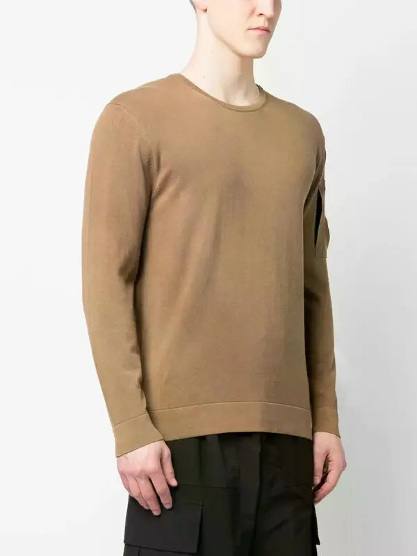 C.P. COMPANY Crew Neck Cotton Sweatshirt - Brown