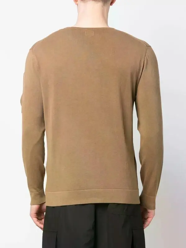 C.P. COMPANY Crew Neck Cotton Sweatshirt - Brown