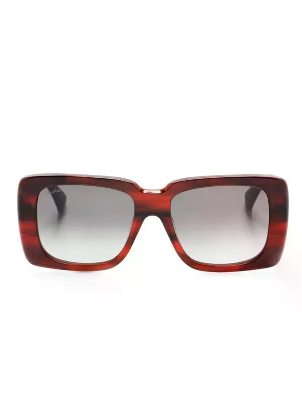 Max Mara Glimpse3 Square-frame Sunglasses - Red