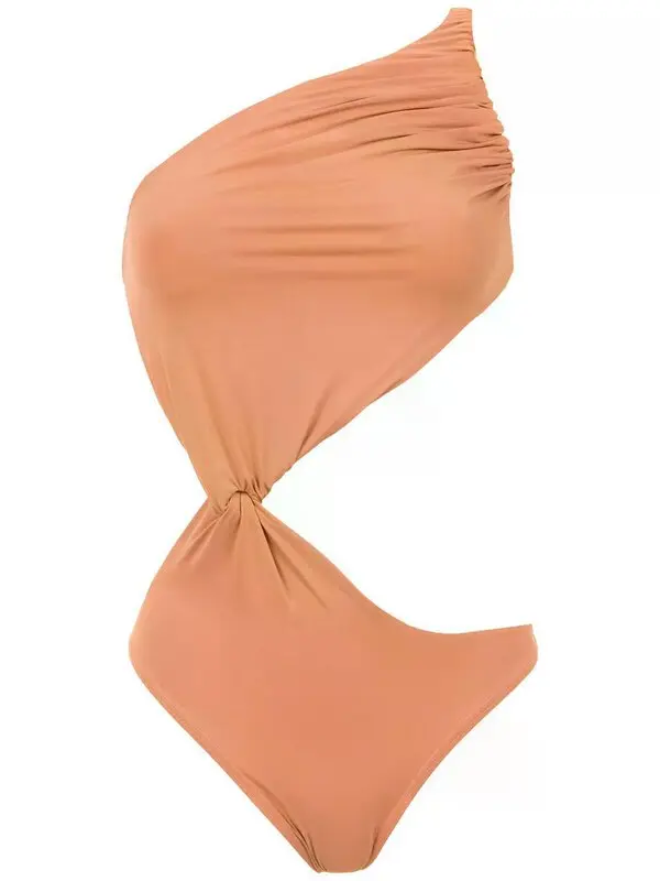 AMIR SLAMA One-shoulder Swimsuit - Neutrals