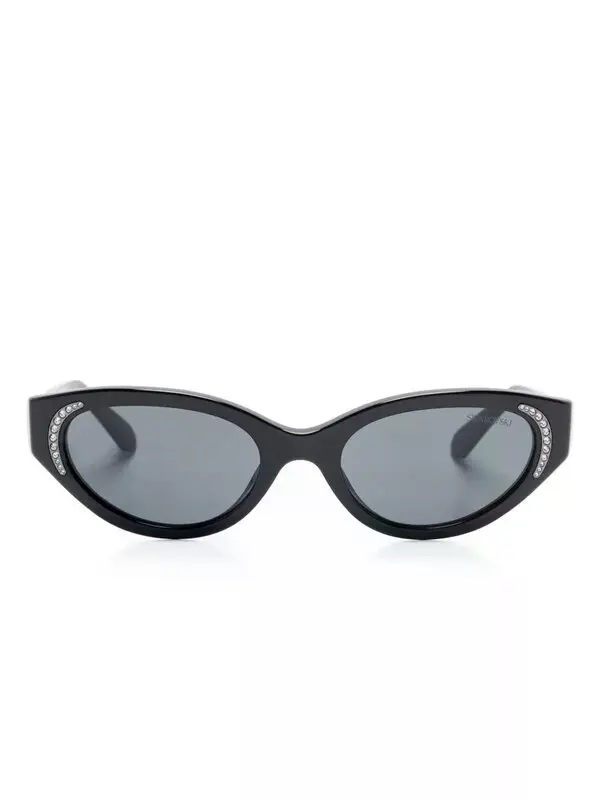 SWAROVSKI Crystal-embellished Cat-eye Sunglasses - Black