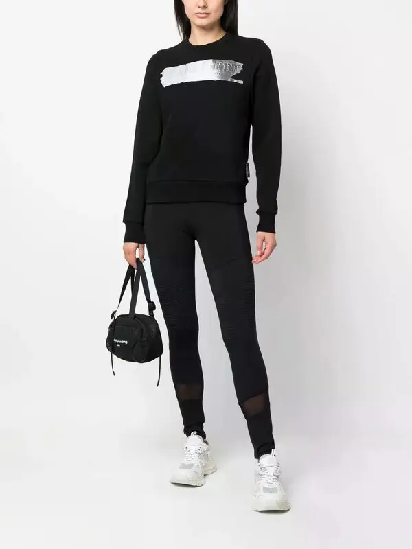 PLEIN SPORT Metallic-logo Cotton Sweatshirt