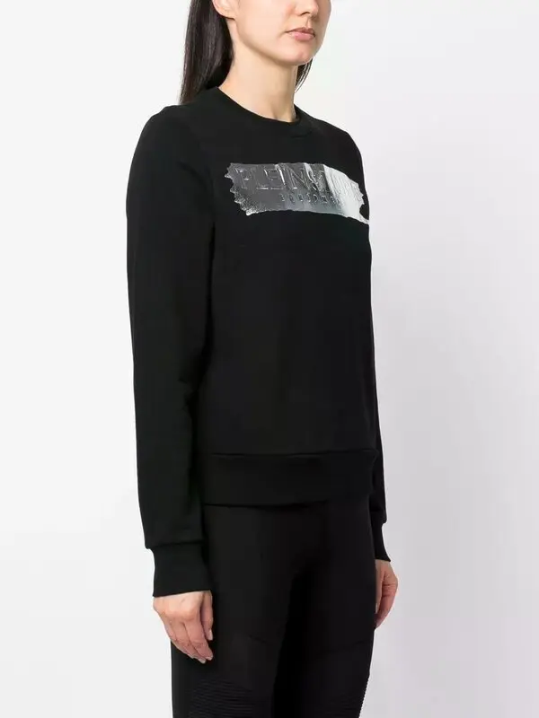 PLEIN SPORT Metallic-logo Cotton Sweatshirt