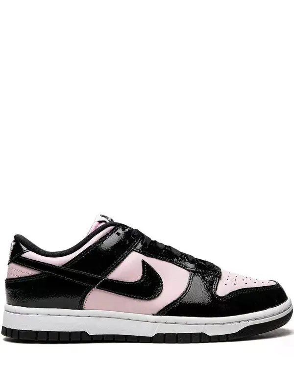 Nike Dunk Low Black Patent Sneakers - Pink