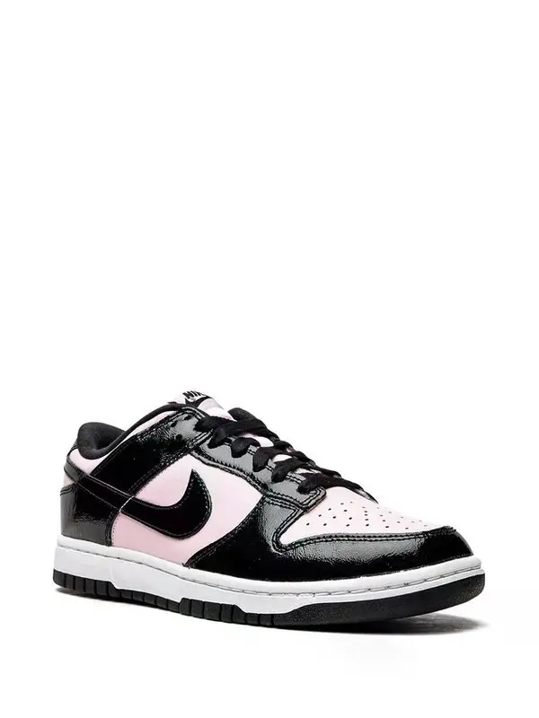 Nike Dunk Low Black Patent Sneakers - Pink