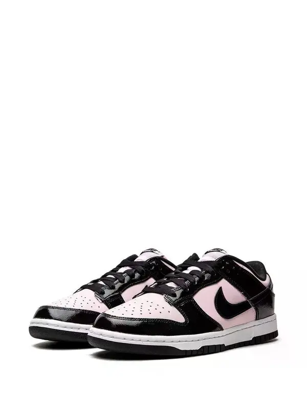 Nike Dunk Low Black Patent Sneakers - Pink