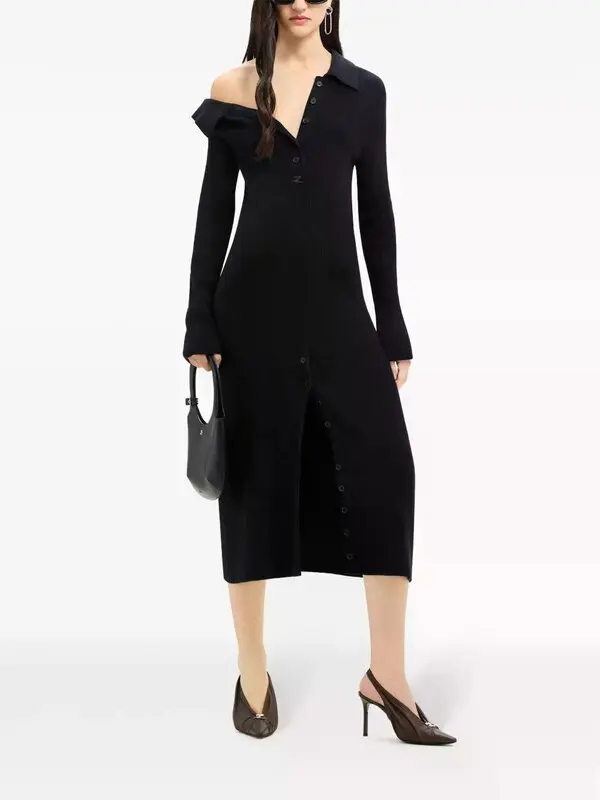 COURREGES Multi-button Midi Dress - Black