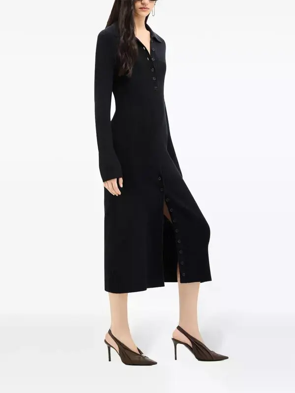 COURREGES Multi-button Midi Dress - Black