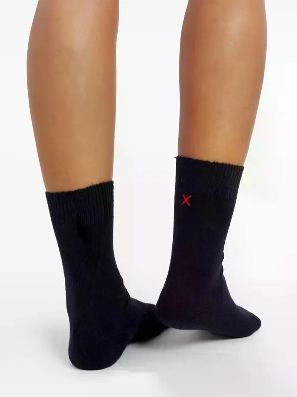 Chinti & Parker Decorative-stitching Wool-cashmere Blend Socks