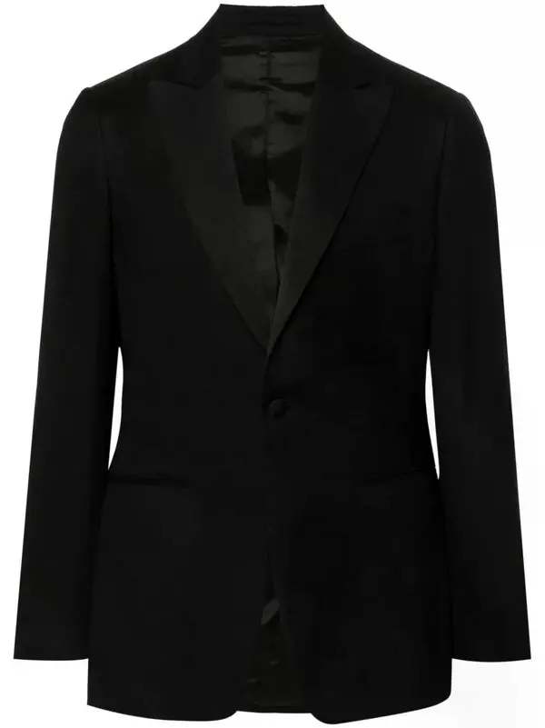 LARDINI Single-breasted Wool-blend Blazer