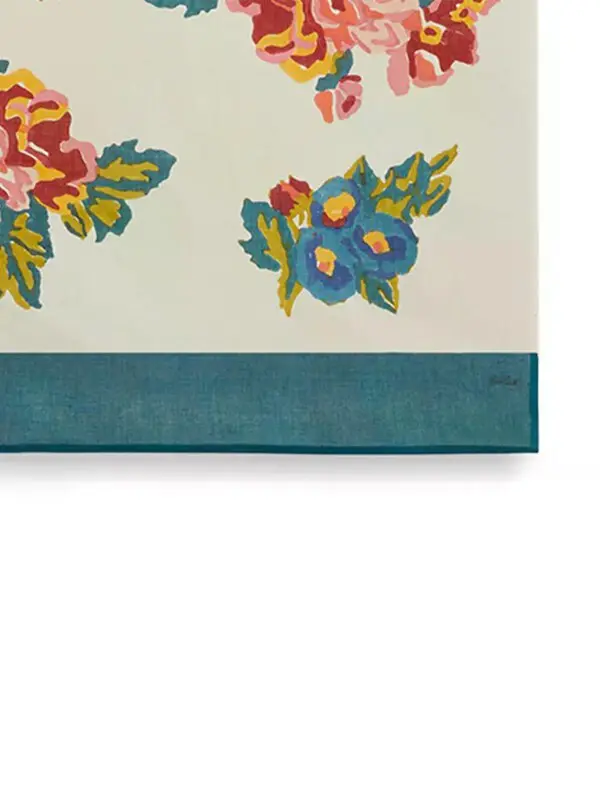 LISA CORTI Lisa Bouquet Graphic-print Beach Towel - Blue