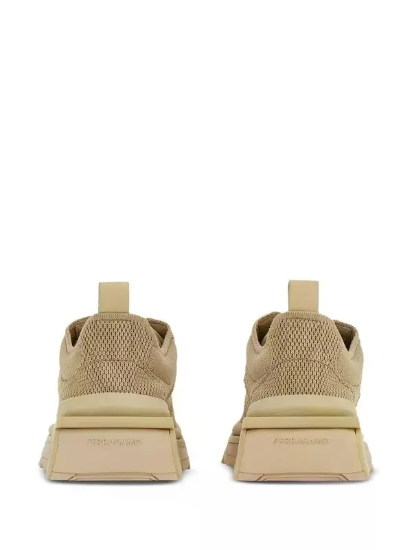 FERRAGAMO Gancini-plaque Low-top Sneakers - Neutrals