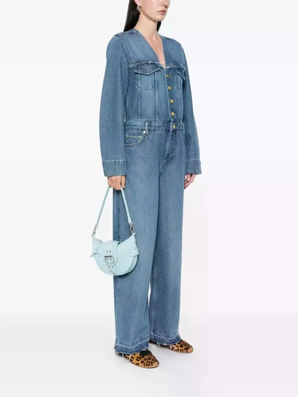 GANNI Small Bucky Crossbody Bag - Blue