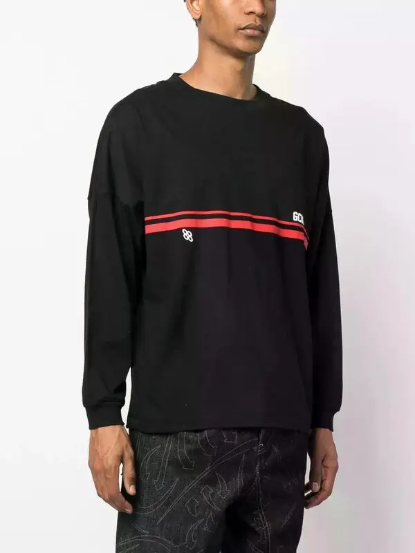 Gcds Logo-print Striped Sweatshirt