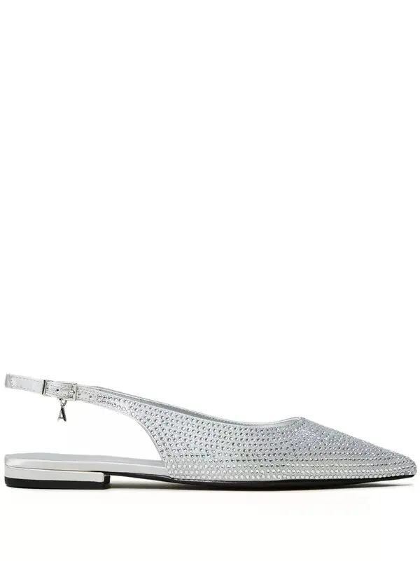 TWINSET Rhinestone-embellished Slingback Ballet Flats