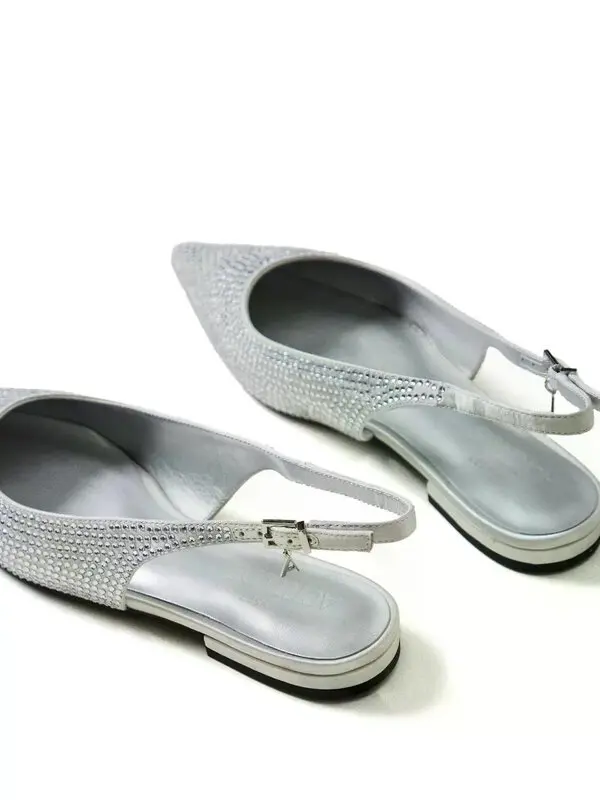 TWINSET Rhinestone-embellished Slingback Ballet Flats
