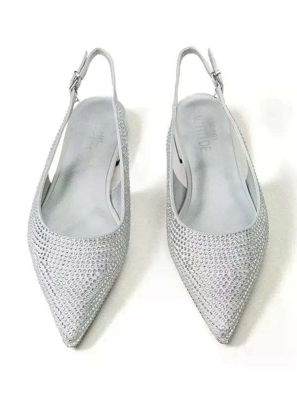 TWINSET Rhinestone-embellished Slingback Ballet Flats