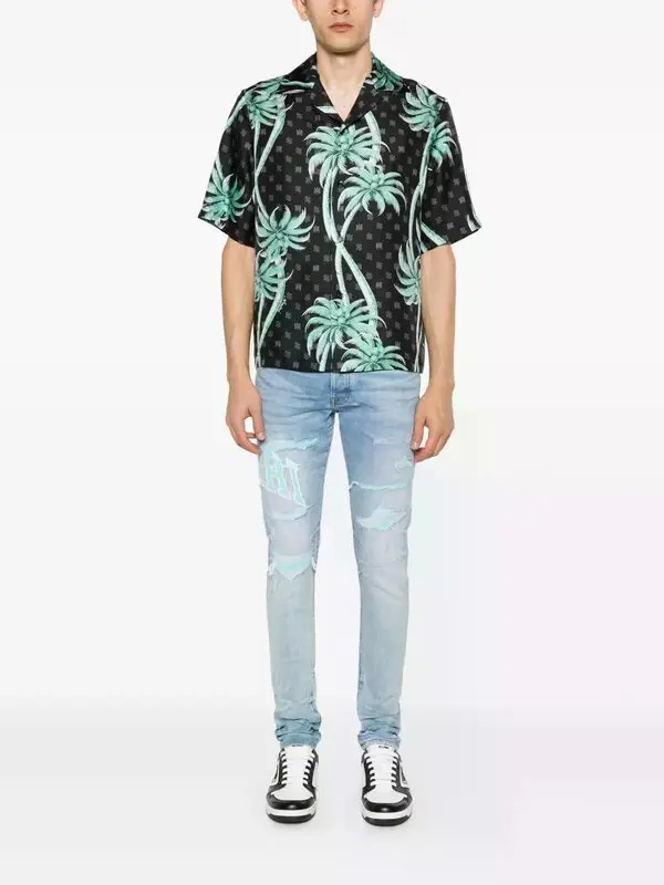 Amiri Varsity Logo Skinny Jeans
