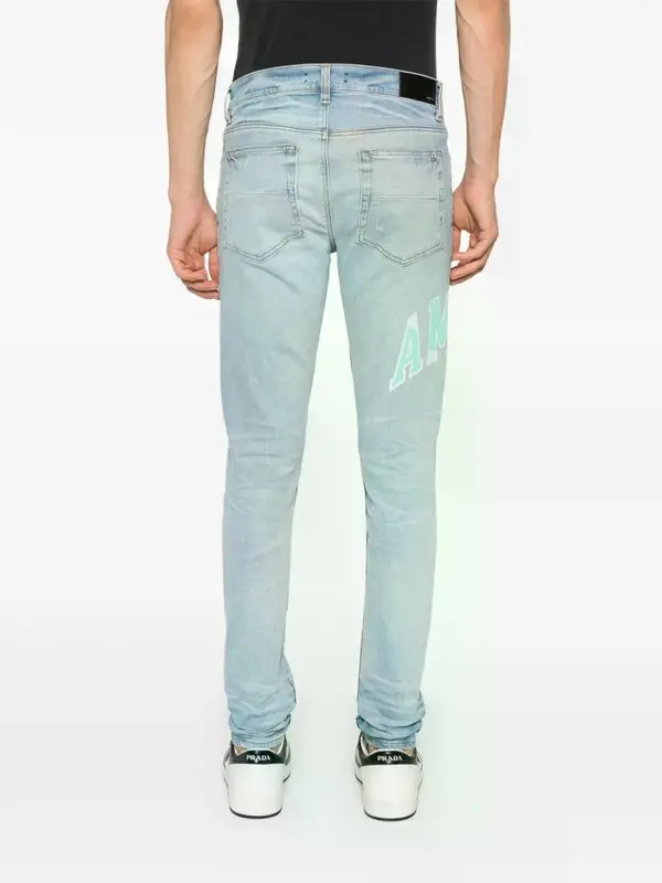 Amiri Varsity Logo Skinny Jeans