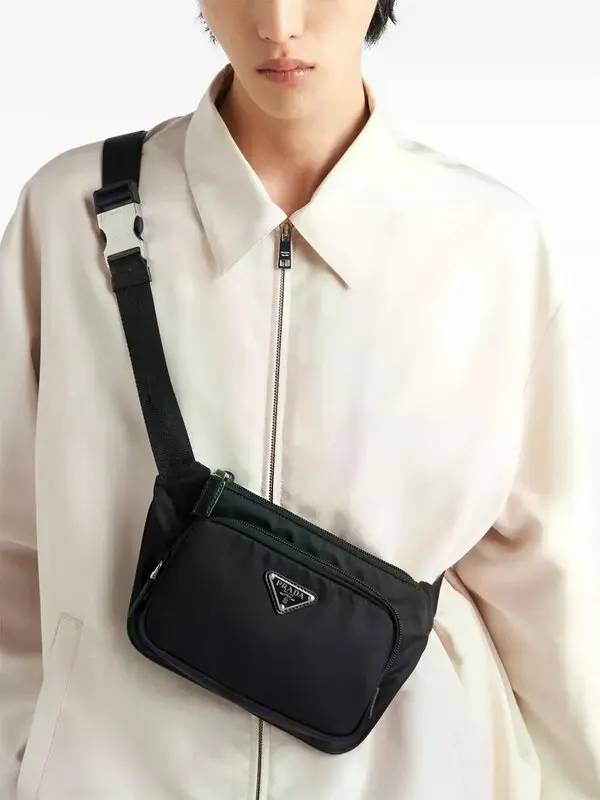 Prada Logo-appliqué Re-nylon Belt Bag