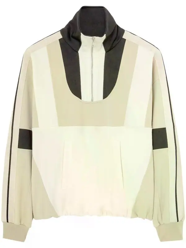 Palm Angels Paneled Half-zip Jacket - Neutrals