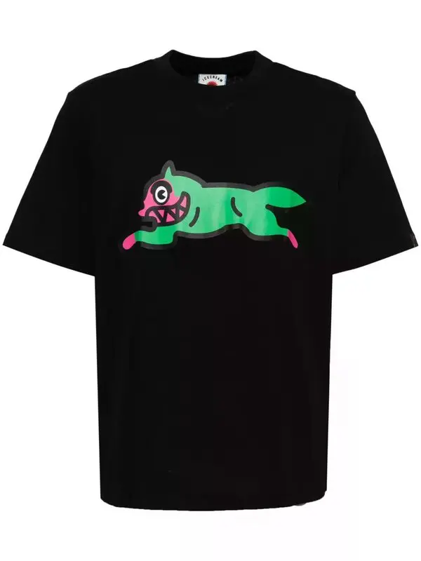 ICECREAM Graphic-print Cotton T-shirt - Black