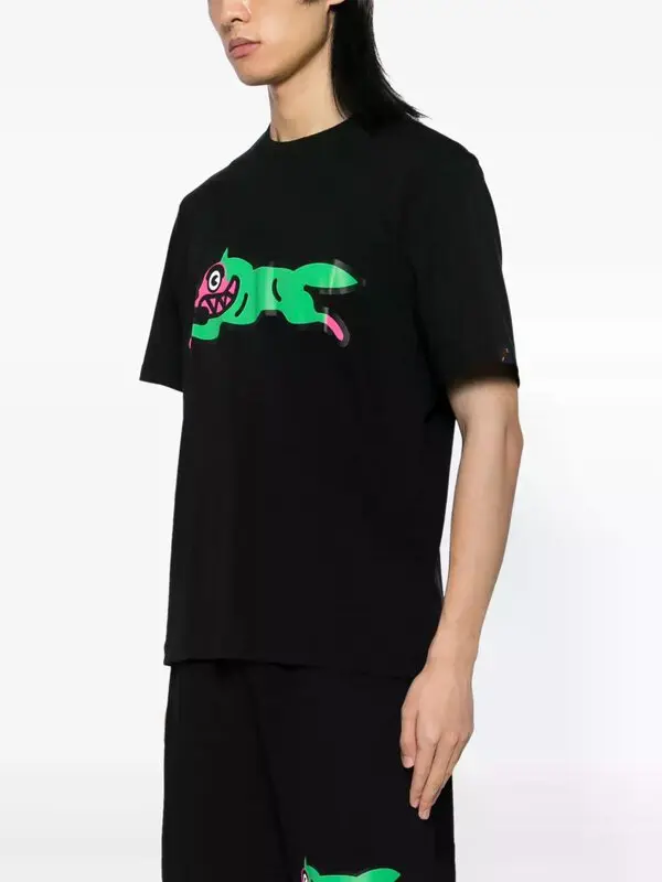 ICECREAM Graphic-print Cotton T-shirt - Black