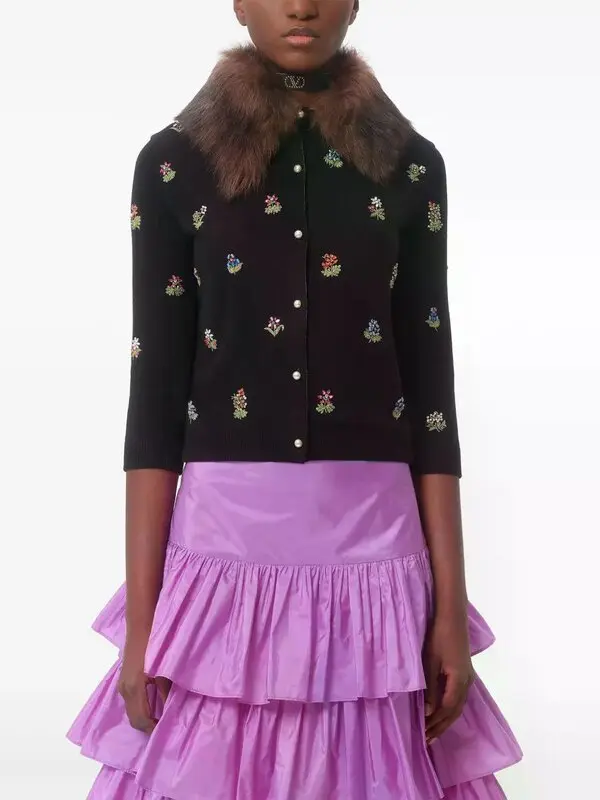 Valentino Garavani Embellished Wool Cardigan