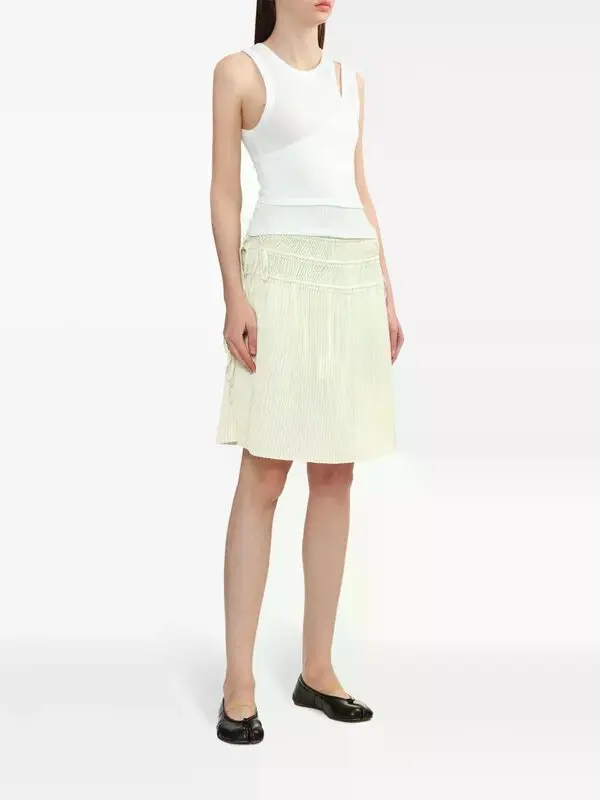 Helmut Lang Strap-detail Pleated Midi Skirt