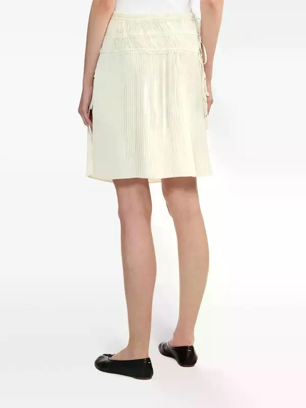 Helmut Lang Strap-detail Pleated Midi Skirt