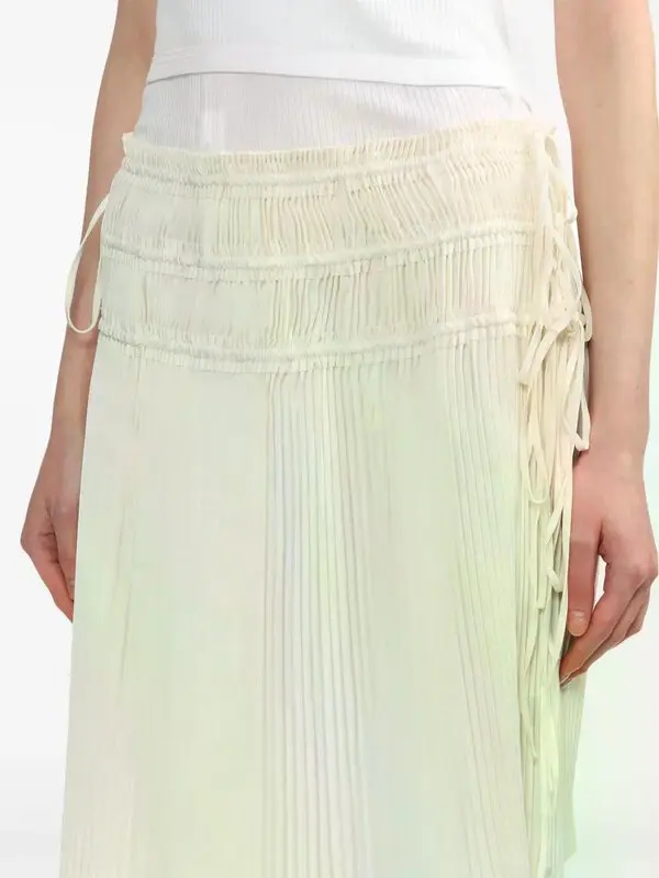 Helmut Lang Strap-detail Pleated Midi Skirt