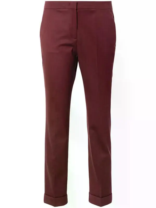 Etro Cropped Wool Trousers - Red