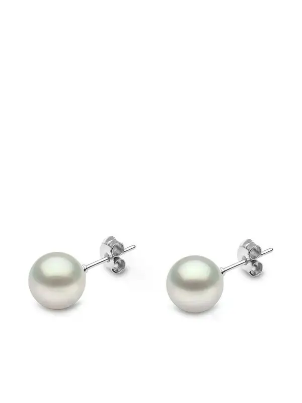 Yoko London 18kt White Gold South Sea Pearl Stud Earrings - Silver