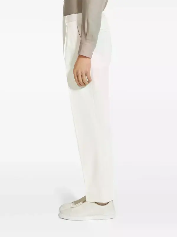 Zegna Pleated Trousers - White