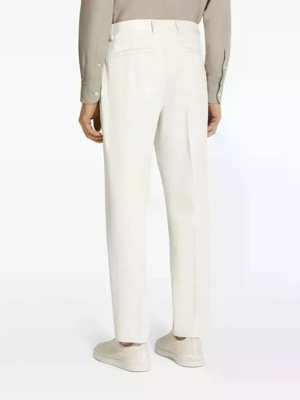 Zegna Pleated Trousers - White