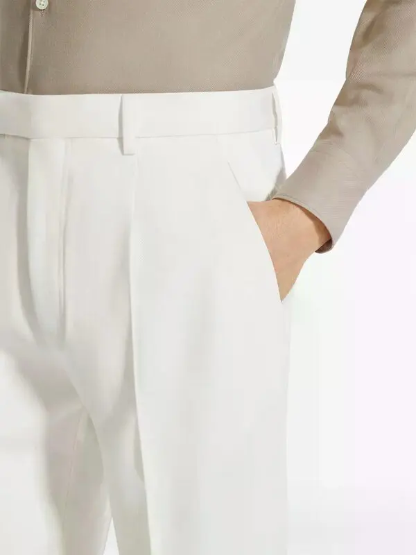 Zegna Pleated Trousers - White