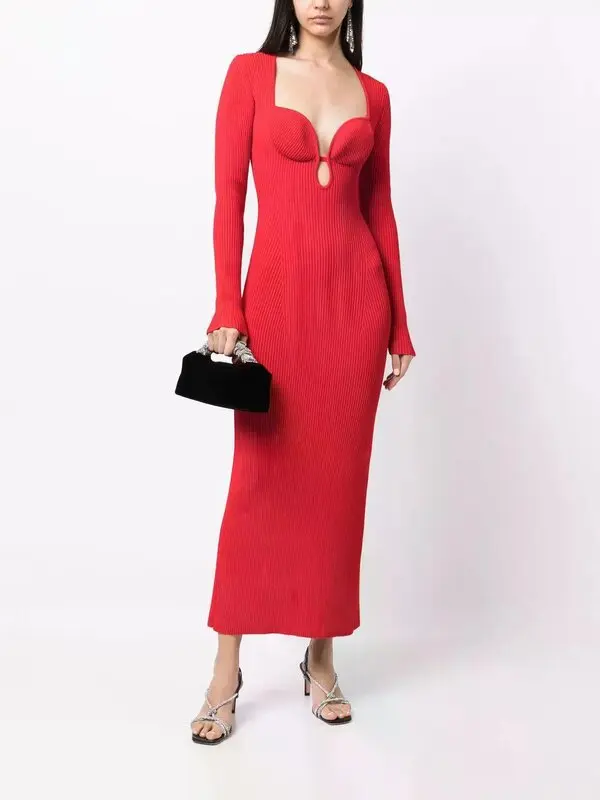 Magda Butrym Ribbed Knitted Maxi Dress