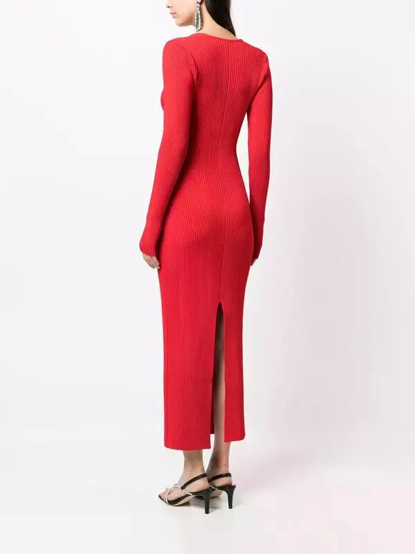 Magda Butrym Ribbed Knitted Maxi Dress