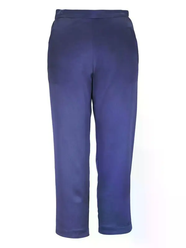 PETER COHEN Elasticated Straight-leg Trousers - Blue