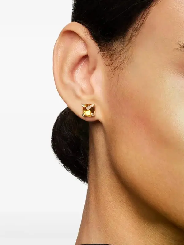 David Yurman 18kt Yellow Chatelaine Diamond And Citrine Stud Earrings