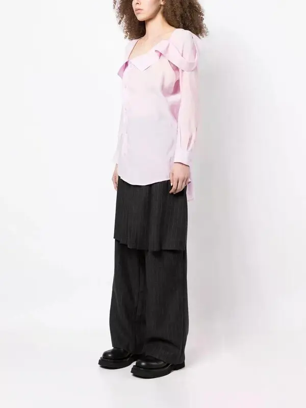 PUSHBUTTON Asymmetric Button-up Shirt