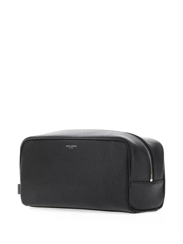 Saint Laurent Leather Pouch With Logo Stamp