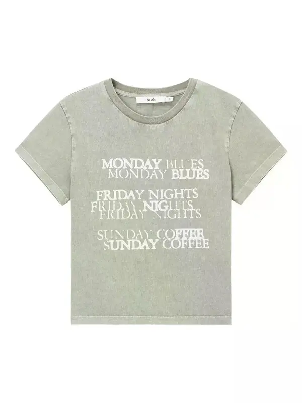 B+AB Graphic Cotton T-shirt - Green