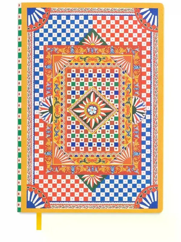 Dolce & Gabbana Carretto-print Notebook - Orange