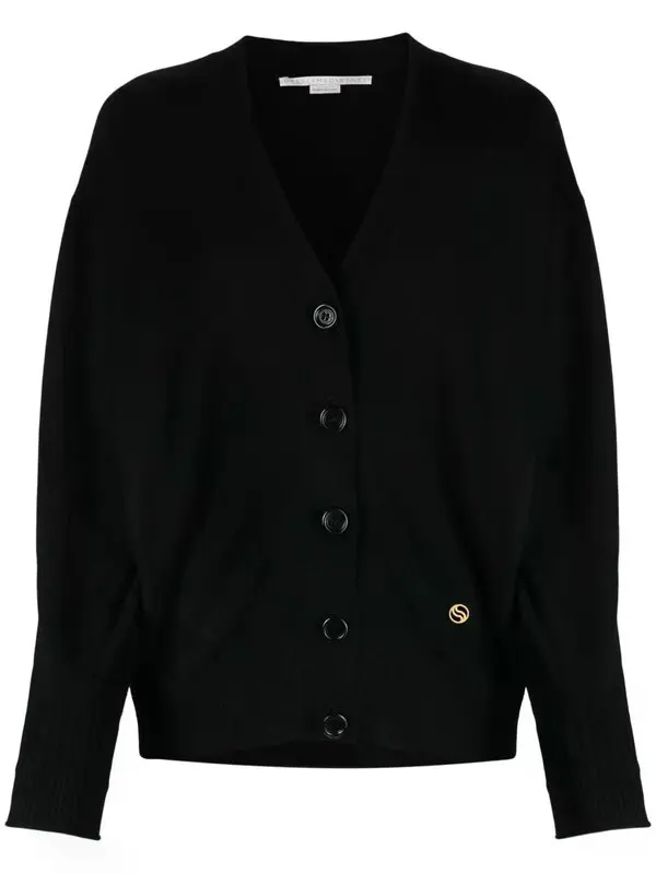 Stella McCartney Logo-embroidered Virgin Wool Cardigan