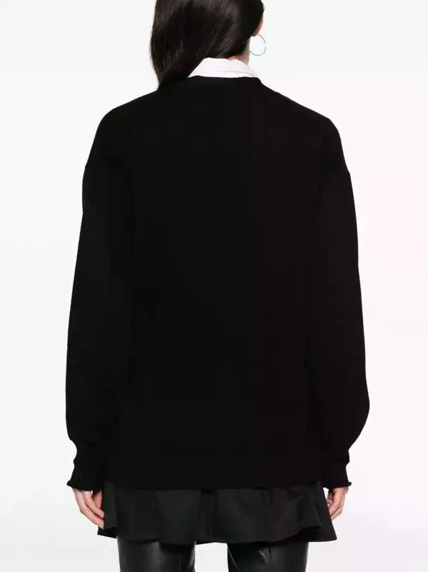 Stella McCartney Logo-embroidered Virgin Wool Cardigan