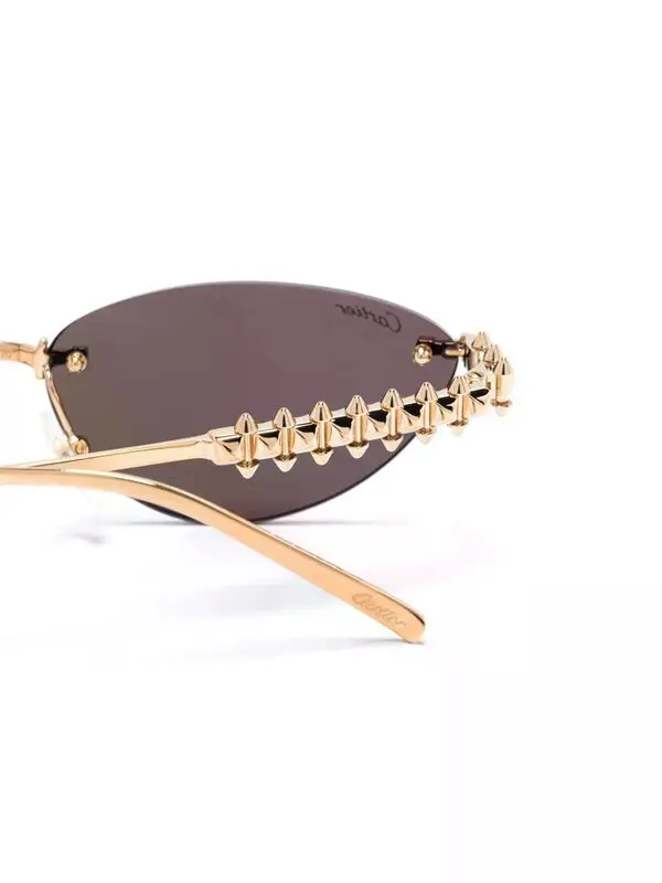 Cartier Clash Oval Rimless Sunglasses
