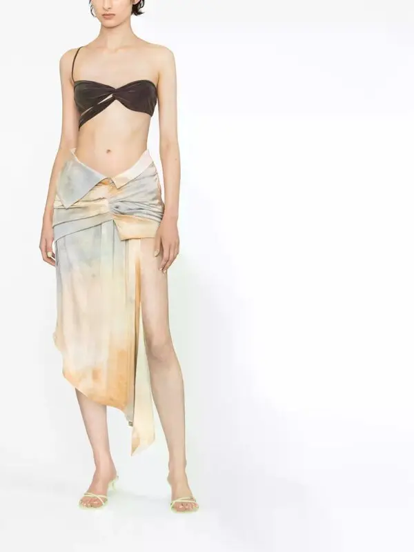 Off-White Tie-dye Asymmetric Skirt